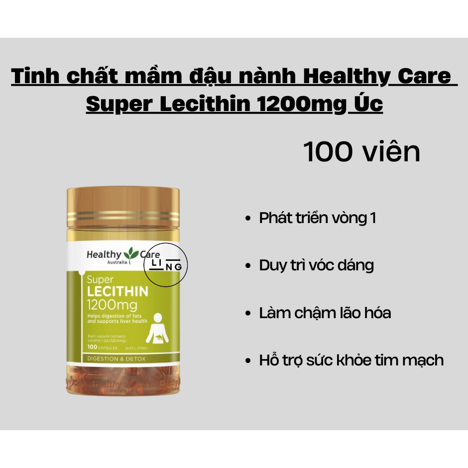 Healthy Care Super Lecithin 1200mg soybean sprout pills | Shopee Malaysia