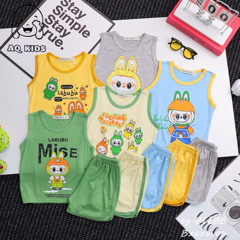 Labubu cold elastic three-hole set for boys and girls size 90-170 ...