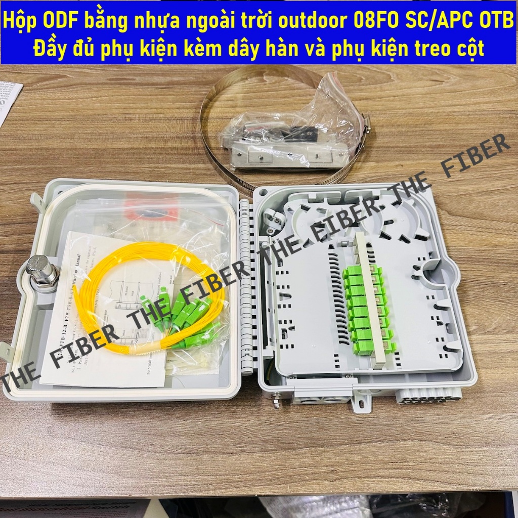 Outdoor plastic ODF box 08FO SC/APC OTB Full accessories with welding ...