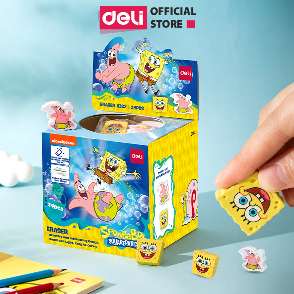 Set of 2 Cute SpongeBob Deli Eraser Erasers with Few Crumbs and No ...