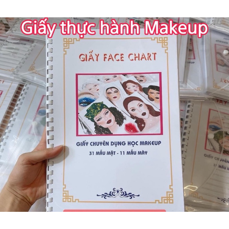 Face chart paper sample for professional Makeup practice includes 31 ...