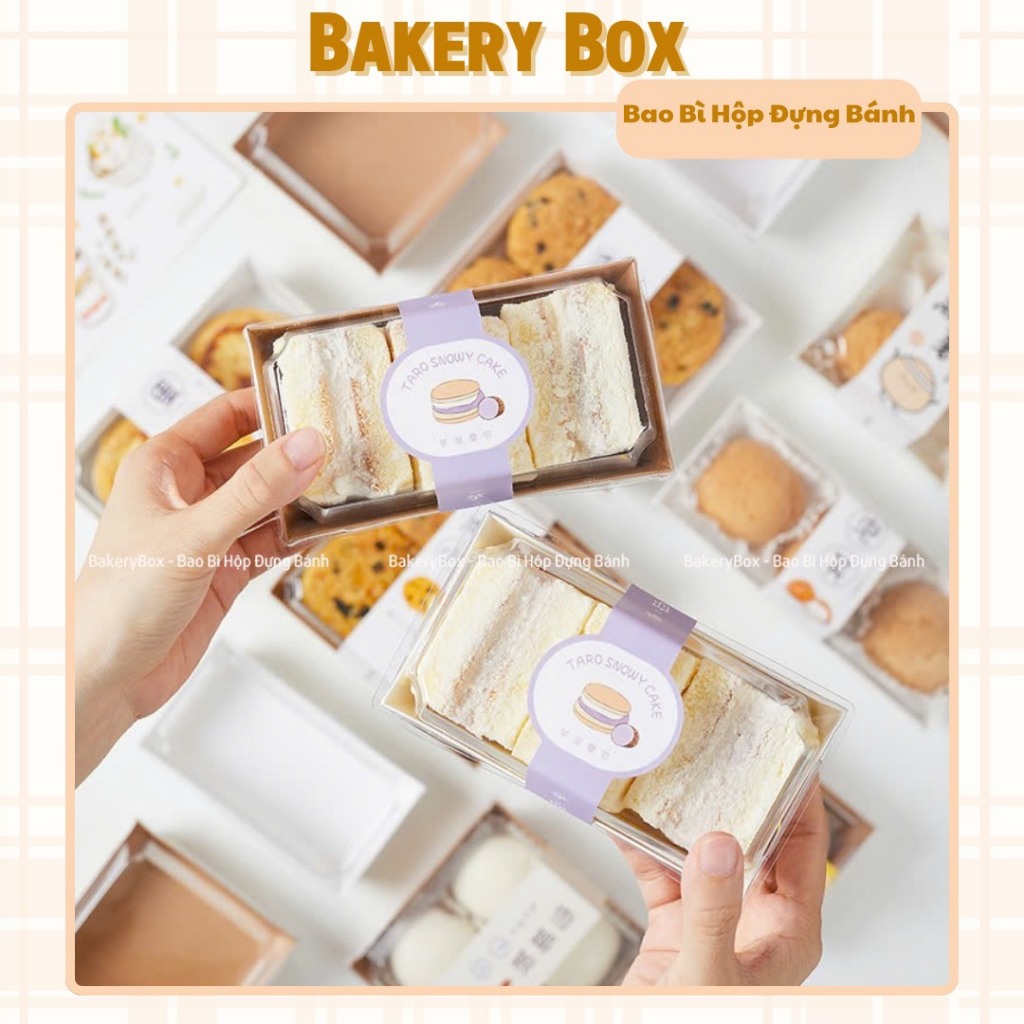 100 Rectangular White Paper Boxes for Su Sing, Mochi, Tiramisu, Crepe ...