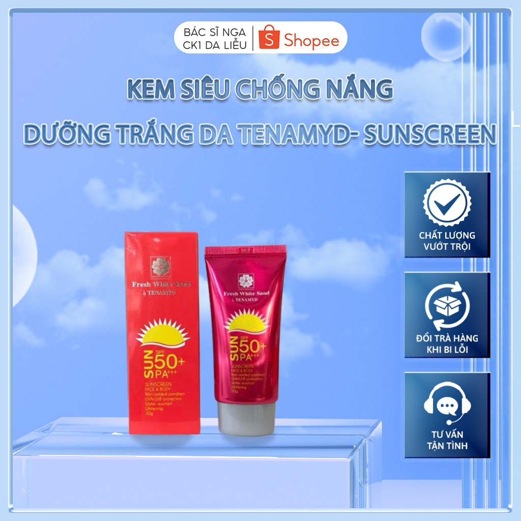 [GENUINE] Super SUNSCREEN, skin whitening cream SPF 50+/PA+++ - Tenamyd ...