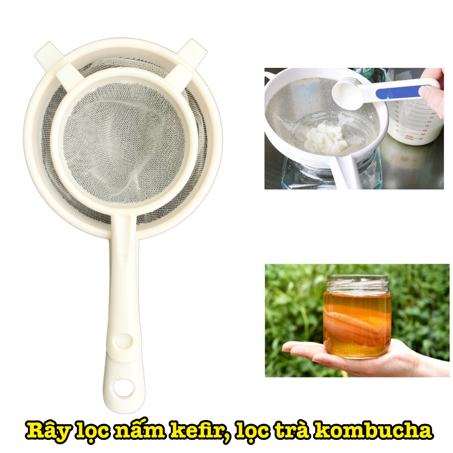 Plastic mesh sieve to filter kefir mushrooms, milk mushrooms, filter ...