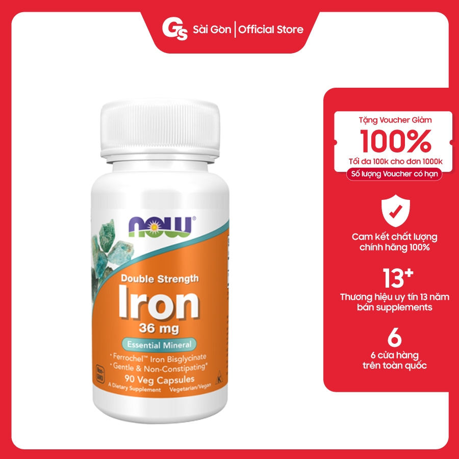 Now Double Strength IRON 36mg pills - High IRON content imported from ...