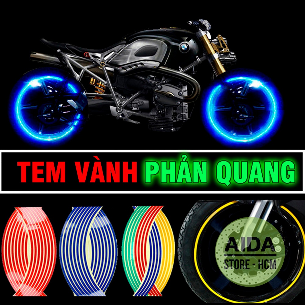 Reflective rim sticker set for motorbikes and cars - 18 inches | Shopee ...