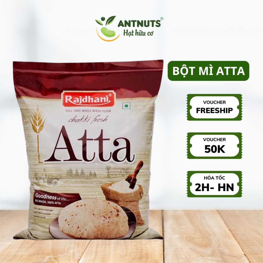 Atta Whole Wheat Flour Imported from India, 1kg package | Shopee Malaysia
