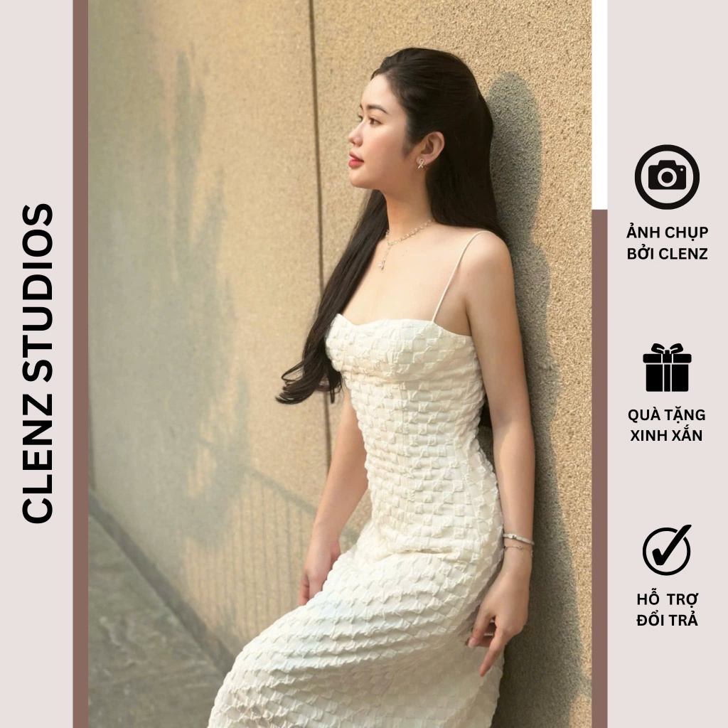 [ Clenz - High-end designer dress ] Super flattering 2-strap maxi dress for the beach and street ...