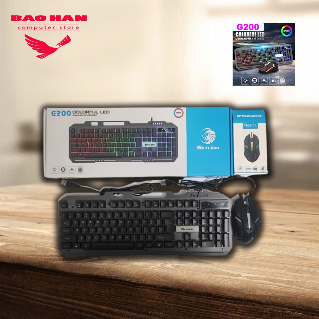 Goldtech Gt200 Led 7 Color New Mechanical Gaming Keyboard and Mouse ...