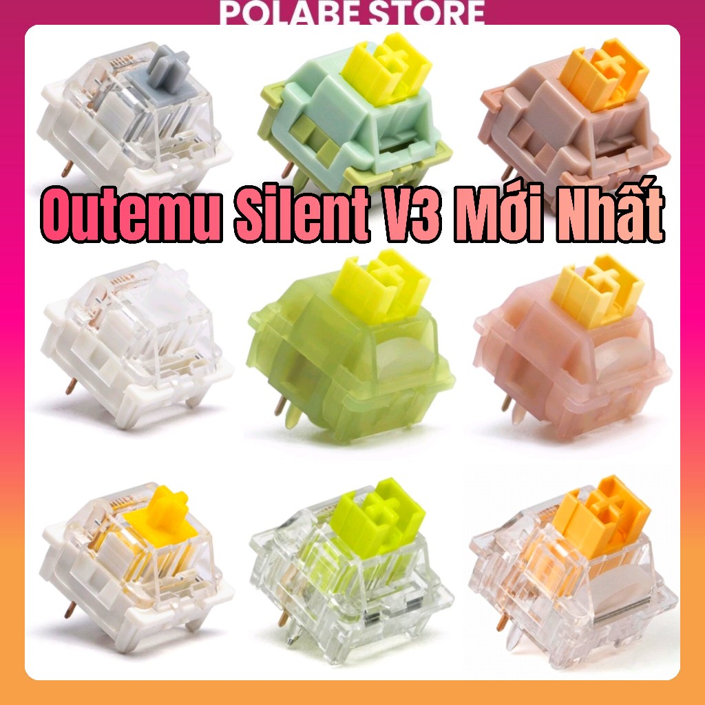 Outemu Silent Peach v2 linear switch keyboard Outemu Silent Lemon v3 Gray White Yellow Polabe ...