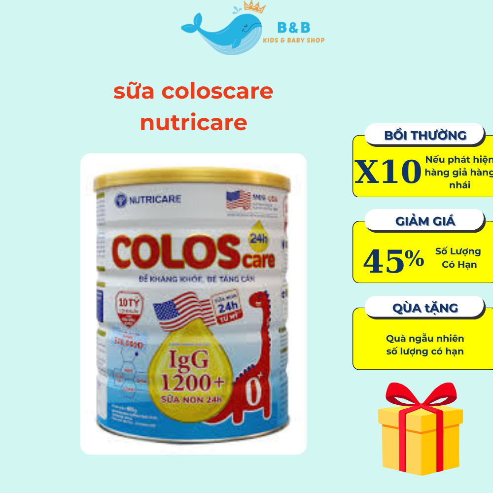 Colos care 24h Nutricare milk 800g new model helps babies develop comprehensively, gain weight ...