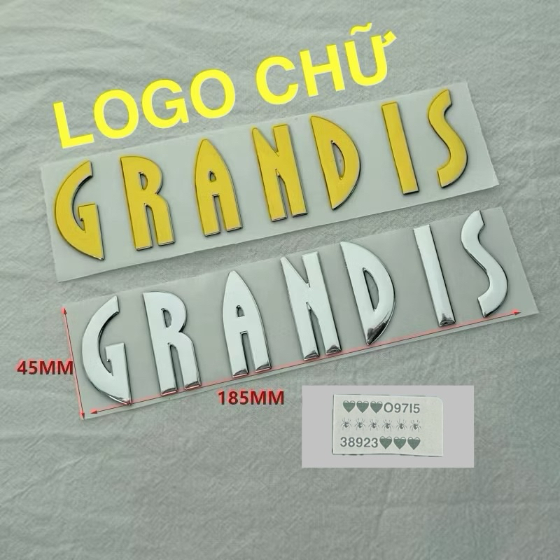 Gold and silver grandis Logo sticker for mitsubishi grandis | Shopee ...