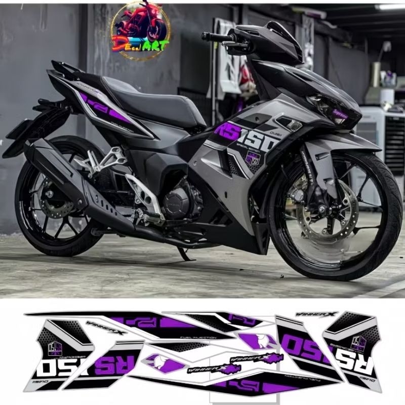 Winner X V3 removable sticker - Model RS150 Gray car. High Quality PPF ...