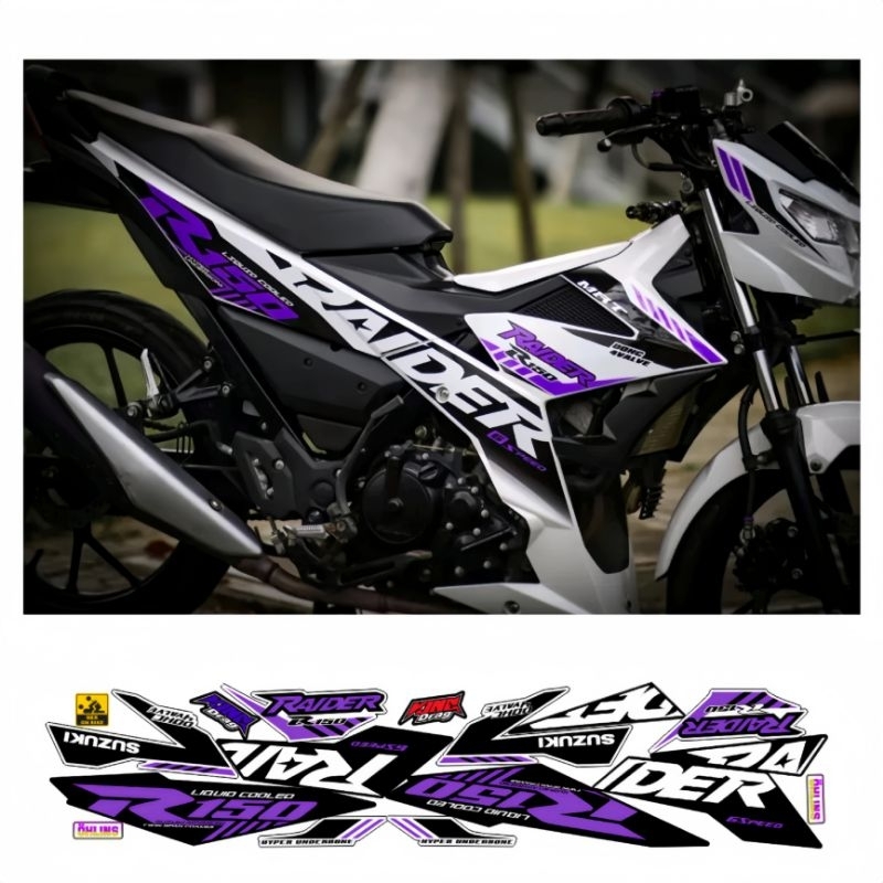 Removable sticker Raider fi 150cc - Model R150 white car. High Quality ...