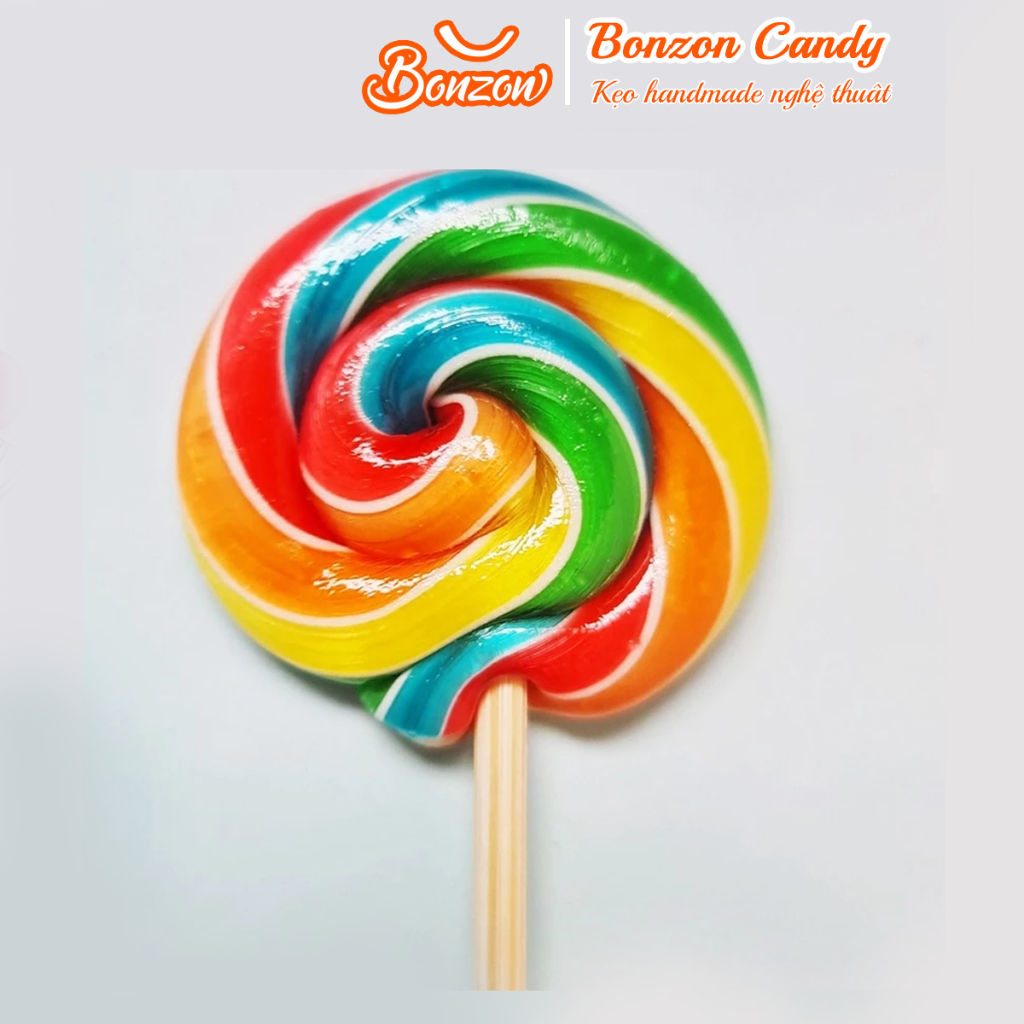 Lolipop mini mixed fruit-flavored rainbow lollipop 3.5 cm - handmade ...