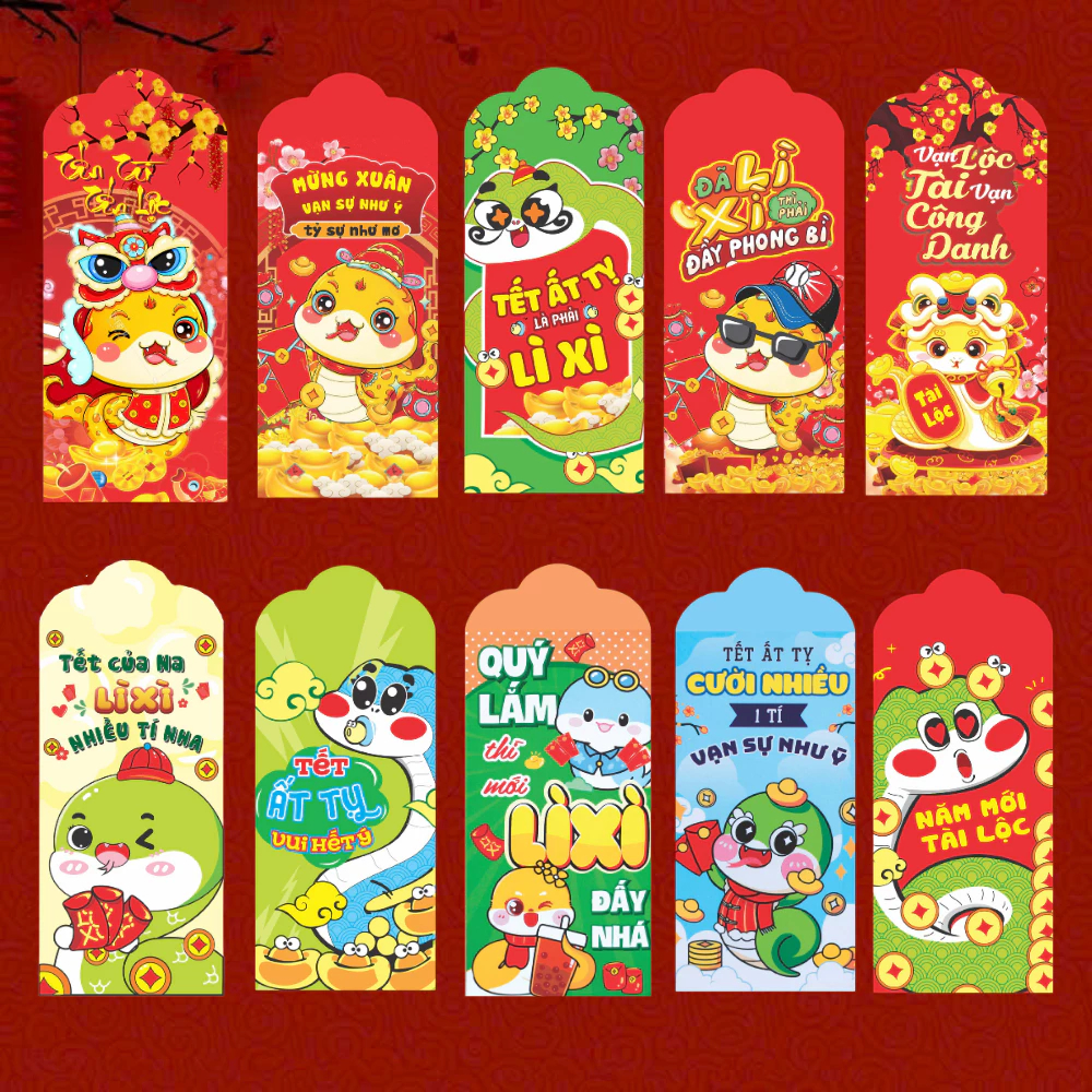 10 Red Envelopes CNY At Ty Snake Hot Trend 2025 Available in Selected ...