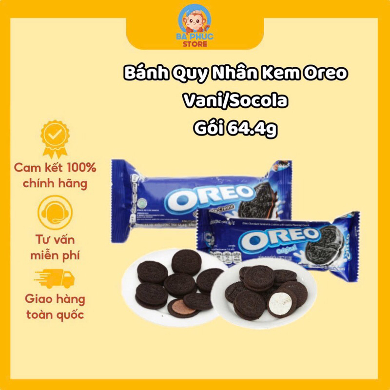 Oreo Cream Cookies Chocolate/Vanilla Flavor 64.4g Pack | Shopee Malaysia