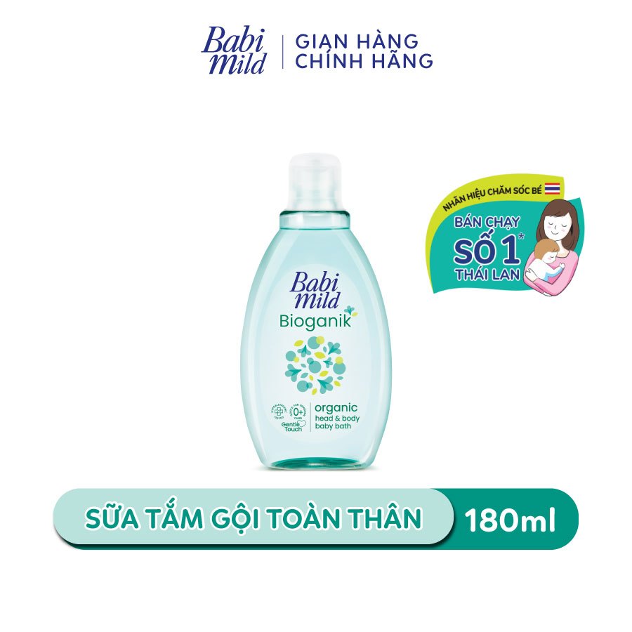 [Free Baby Fragrance Powder 45G] Babi Mild Bioganik Baby Shower Gel ...