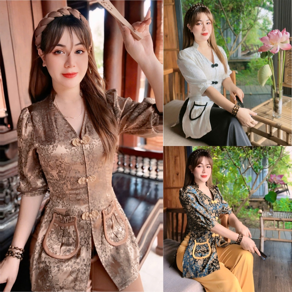 Pagoda Ceremony Dharma Set, Women's Blue Suit, Bamboo Leaf Women's Suit ...