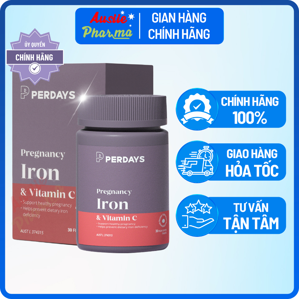 Perdays Pregnancy Iron Organic Iron Tablets - Iron Supplement, Prevent ...
