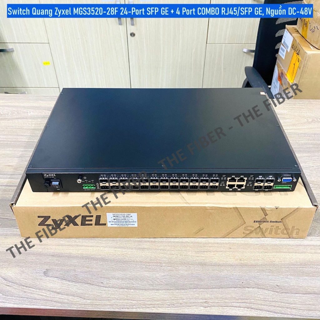 Zyxel MGS3520-28F 24-Port SFP GE Optical Switch + 4 Port COMBO RJ45/SFP ...