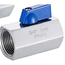 Mini Ball Valve DN8 1/4 INCH, PN63, 2 internal threads, 304 stainless ...