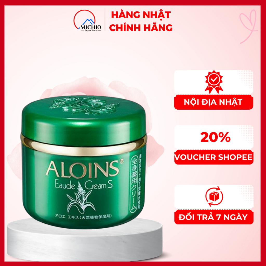 Japanese aloe vera Cream Aloins Eaude Cream S, whole body moisturizing ...