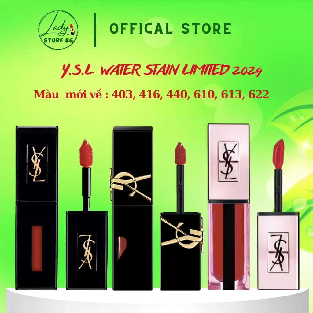 New YSL The Inks Vinyl Cream 2024: 403-440-407-610-416-622, YSL Matte Lipstick with glossy tint ...