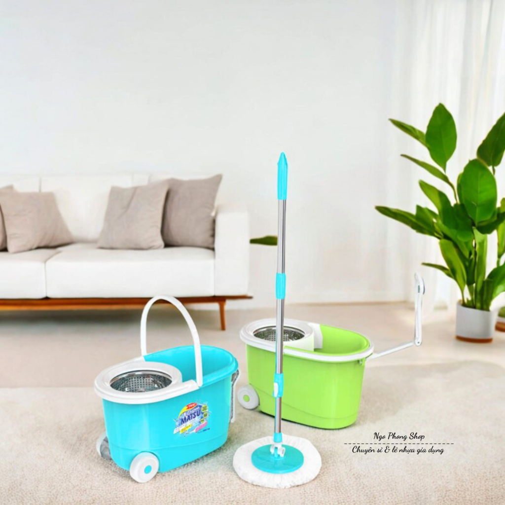 Matsu 11L Duy Tan mop bucket. High-quality mop bucket with wheels, 360 ...