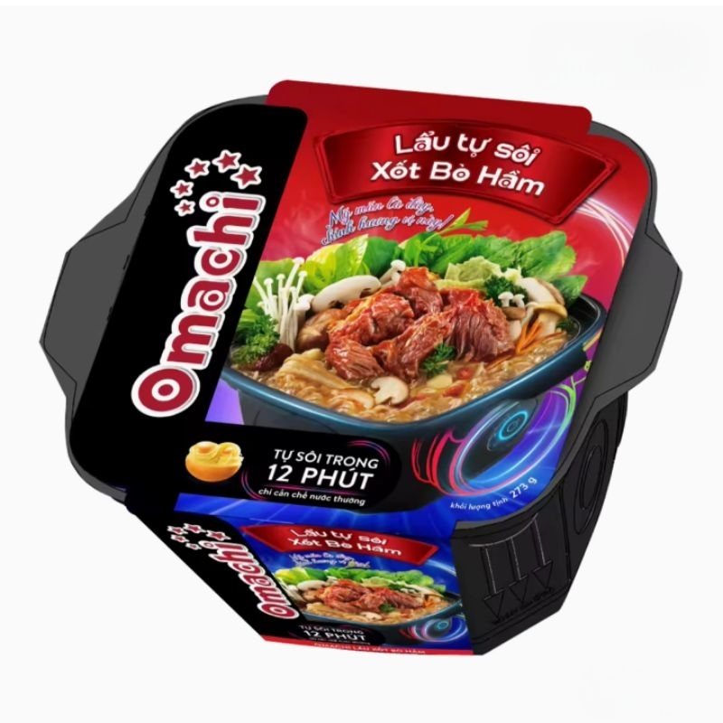 Omachi Self-Boiling Hot Pot with Stewed Beef Sauce 273g / Omachi Self ...