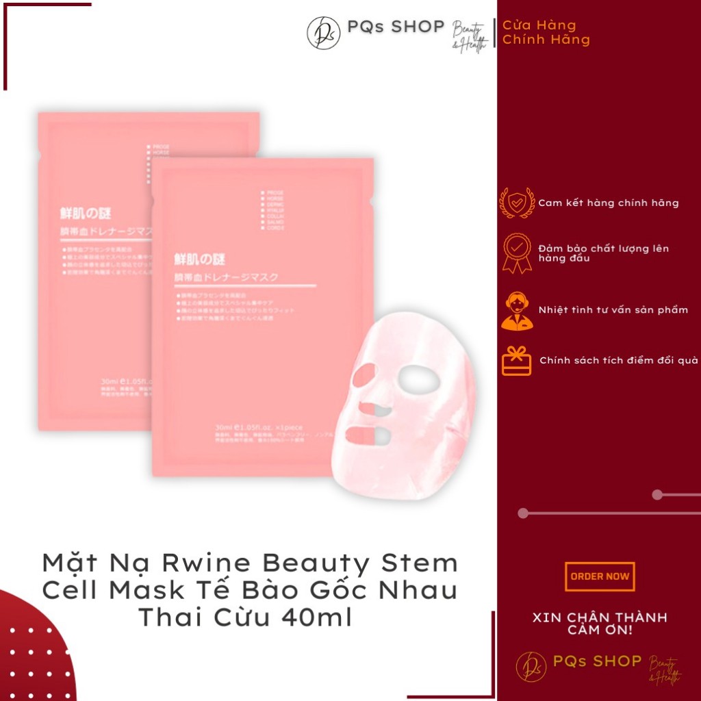 Rwine Beauty Stem Cell Mask Sheep Placenta Stem Cell Mask 40ml | Shopee ...
