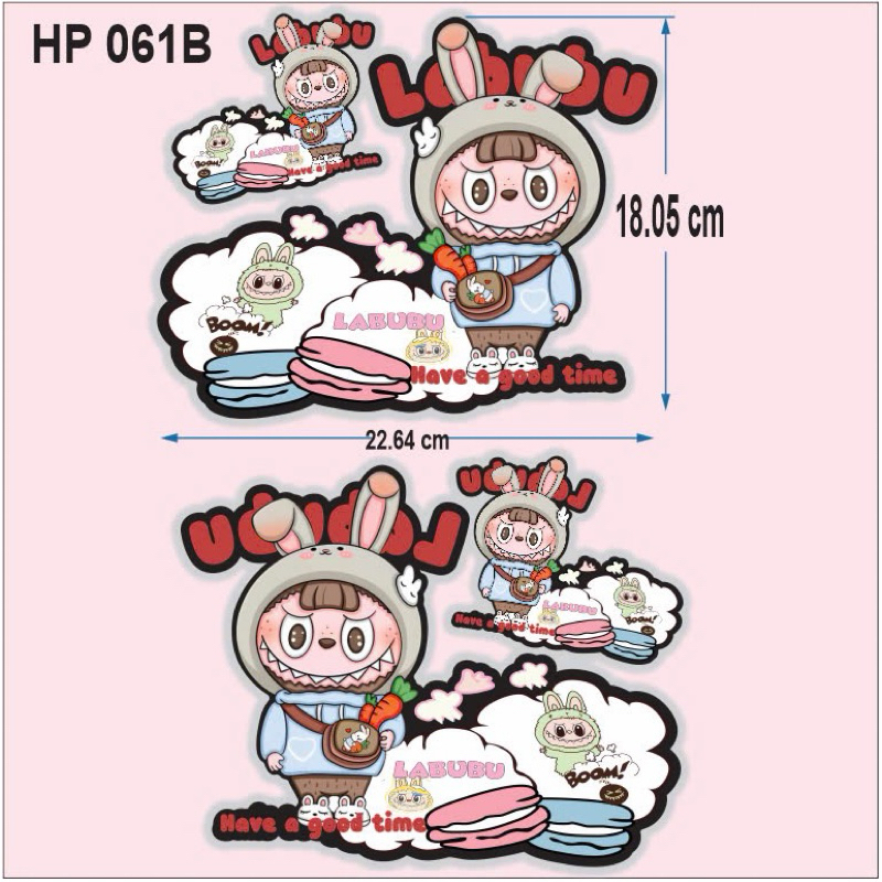 Labubu stickers for cars, motorbikes, cabinets, desks, multi-position ...