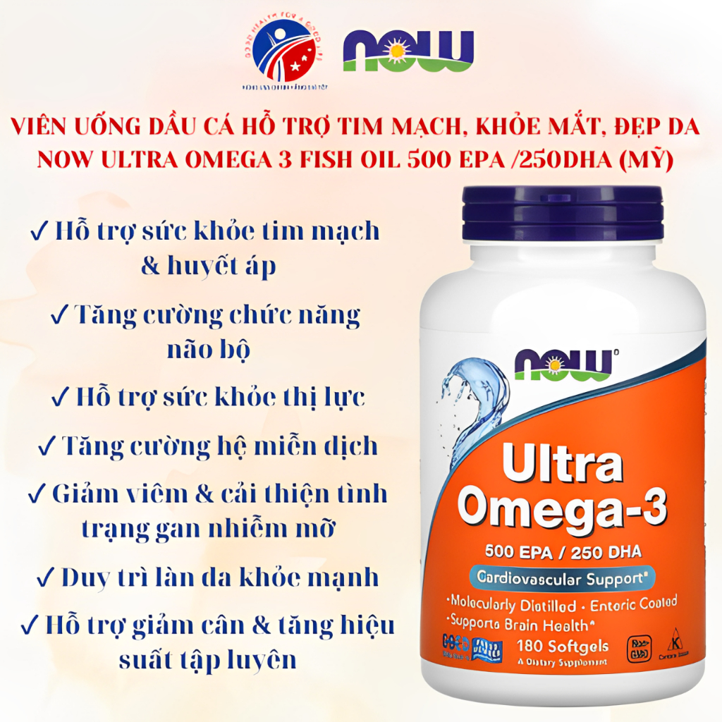 Fish Oil Pills to Support the Heart, Healthy Eyes, Beautiful Skin Now Ultra Omega 3 Fish Oil 500 ...