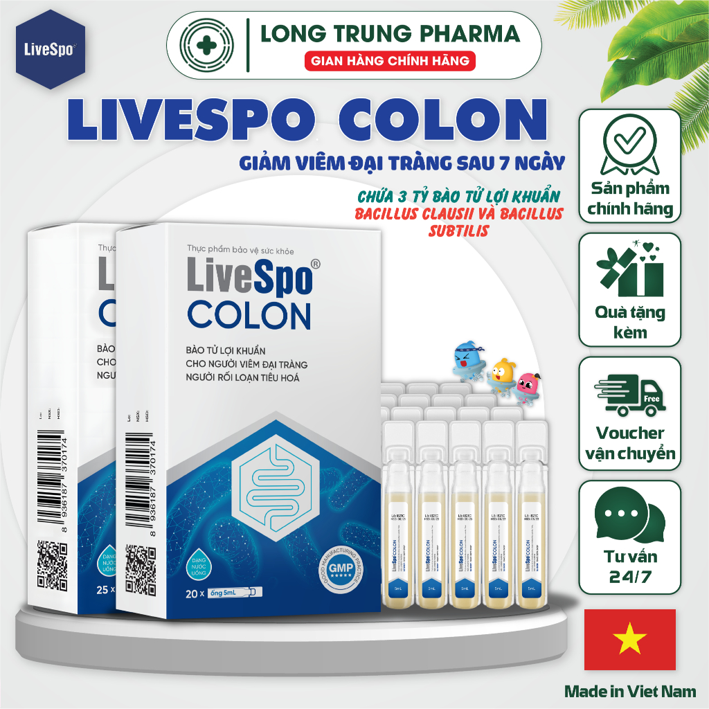 [COMBO 2 BOXES] LIVESPO COLON Probiotics Reduce Colitis, Diarrhea ...
