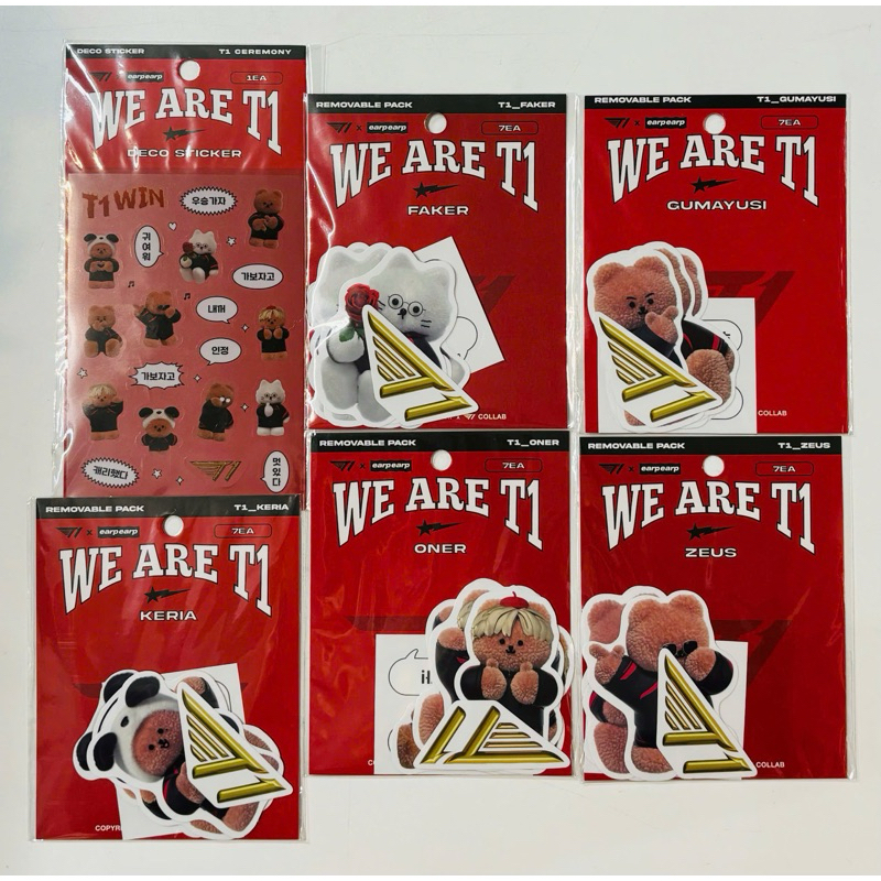 T1 - Selected genuine T1 x EARPEARP Sticker Set | Shopee Malaysia
