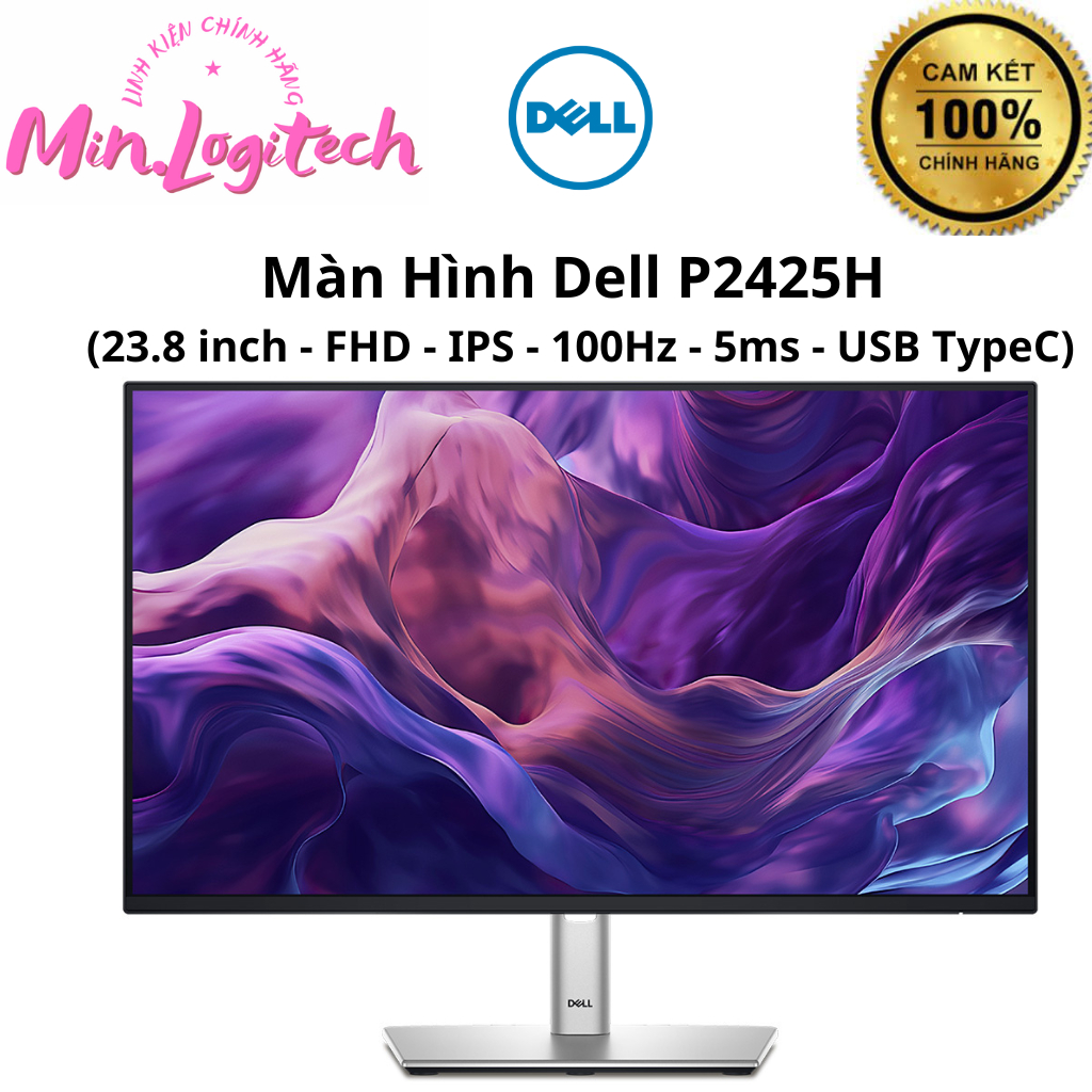 Dell P2425H Computer Monitor (23.8 inch - FHD - IPS - 100Hz - 5ms - USB TypeC) - Genuine 36T ...