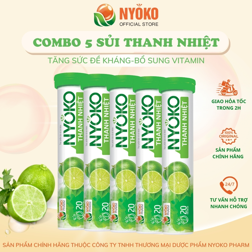 5 tubes of effervescent vitamin tablets to clear heat to help improve health and improve ...