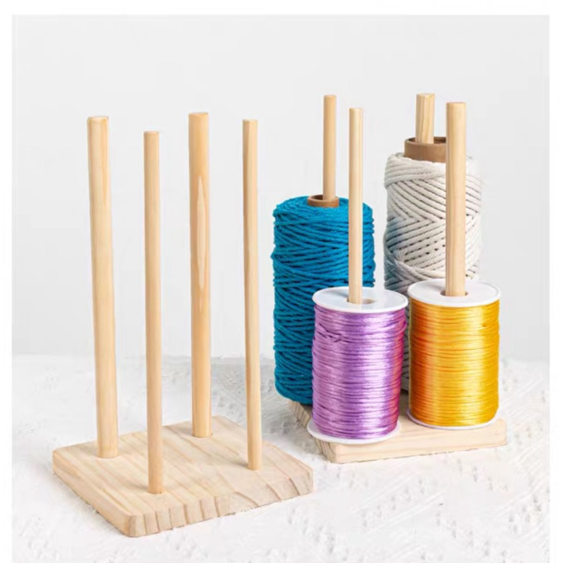 Wool holder, wool spindle, wooden shaft ribbon to hold rolled paper ...