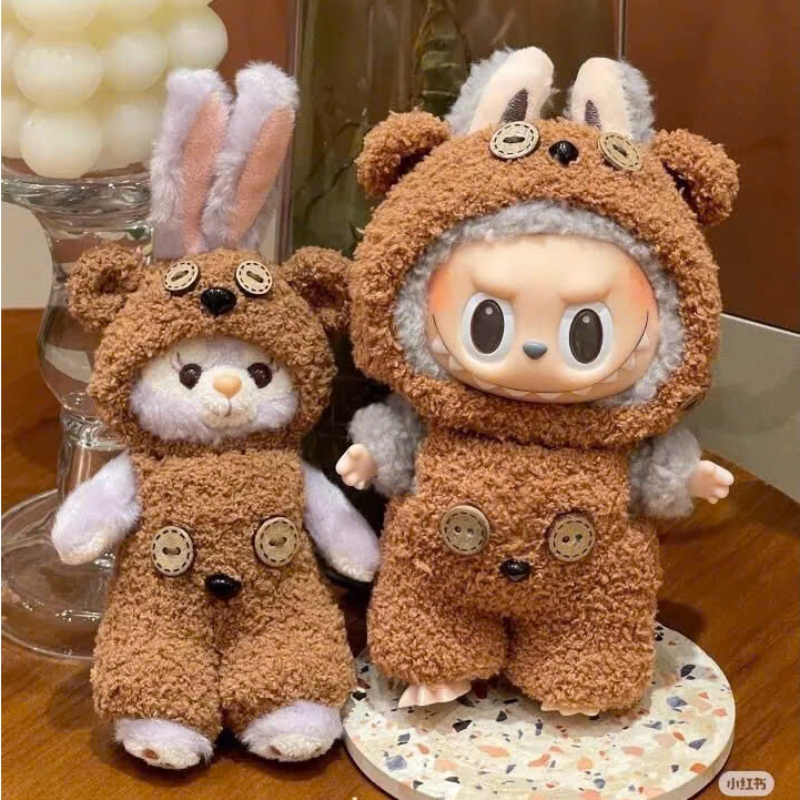 [Real photo] handmade Set Labubu V1 - V2 brown Bear | Shopee Malaysia