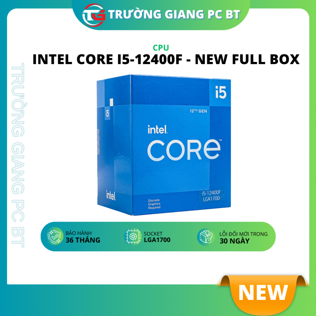 Intel CORE I5-12400F CPU - INTEL LGA 1700 SOCKET Full Box New | Shopee ...