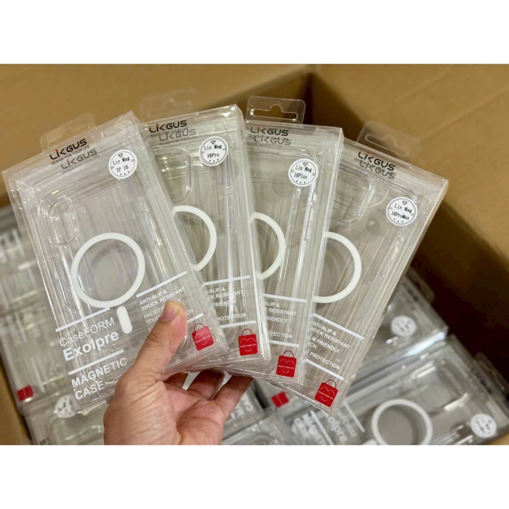 Transparent likgus case supports charging iphone 16 pro max / 15 pro ...