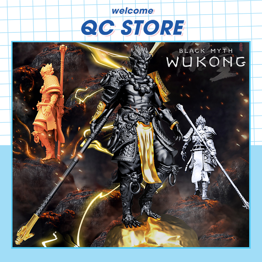 Large-sized Black Myth Wukong Sun Wukong model holding a 12cm high ...