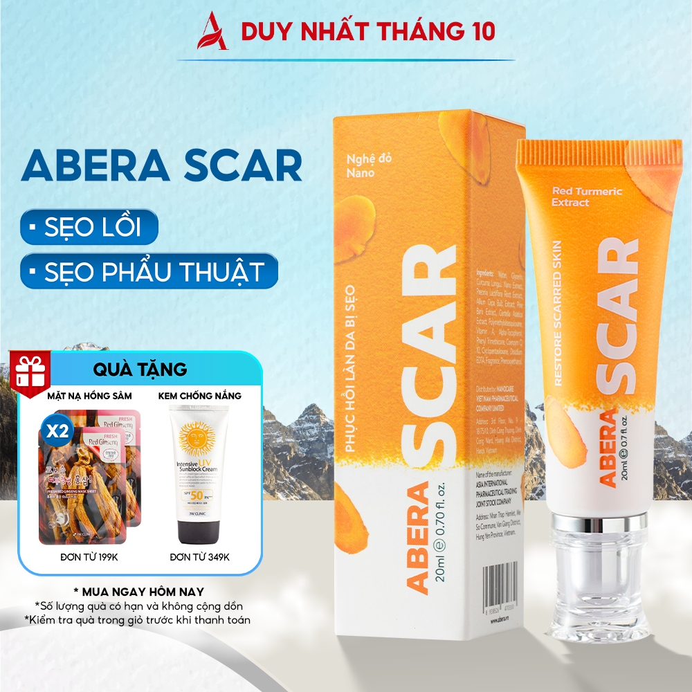 Abera Scar Red Turmeric Cream 20g Heals Scars - Supports Scar Fade ...