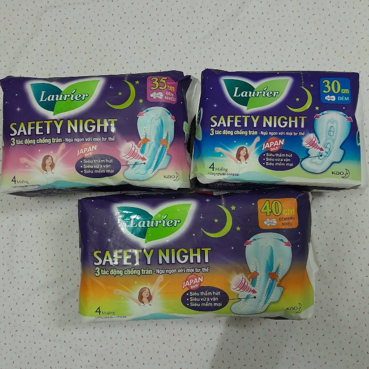 1 Pack of Laurier Night Sanitary Napkins 30 - 35 - 40- 4 Types of Pads ...