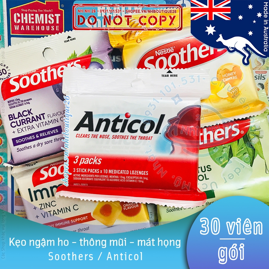 Anticol mint lozenges - Soothers - Bosito's - Chemist Warehouse ...