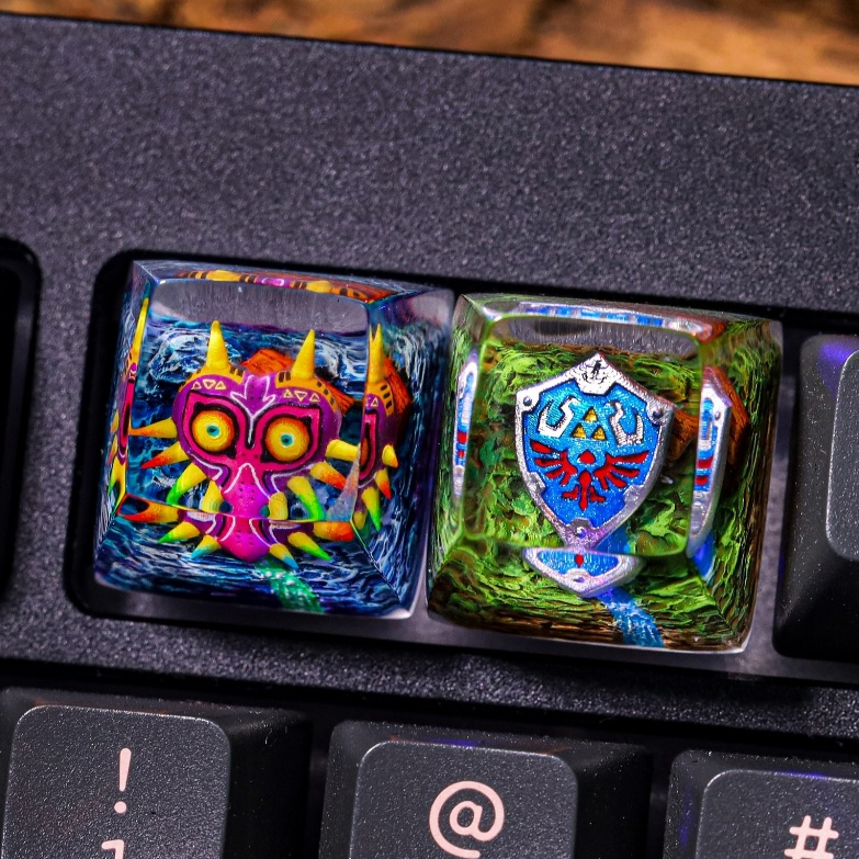 Zelda mechanical keyboard buttons, Zelda Shield and mask odd keycaps ...