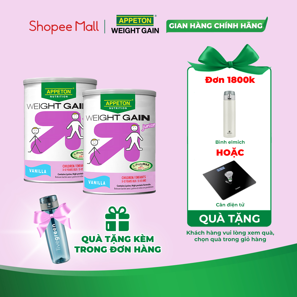[Free Inochi Bottle] Combo of 2 Weight Gain Milk for Children Appeton ...