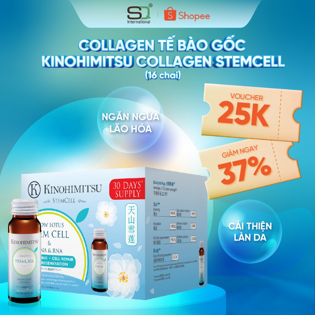 Anti-aging drink from Kinohimitsu Collagen Stemcell (Box of 16 bottles ...