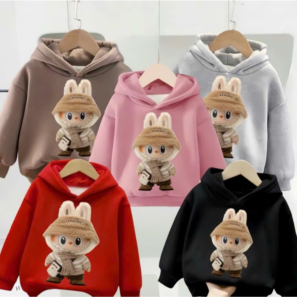 Autumn winter sweatshirts for girls and boys 14-45kg LABUBU SCARF model ...