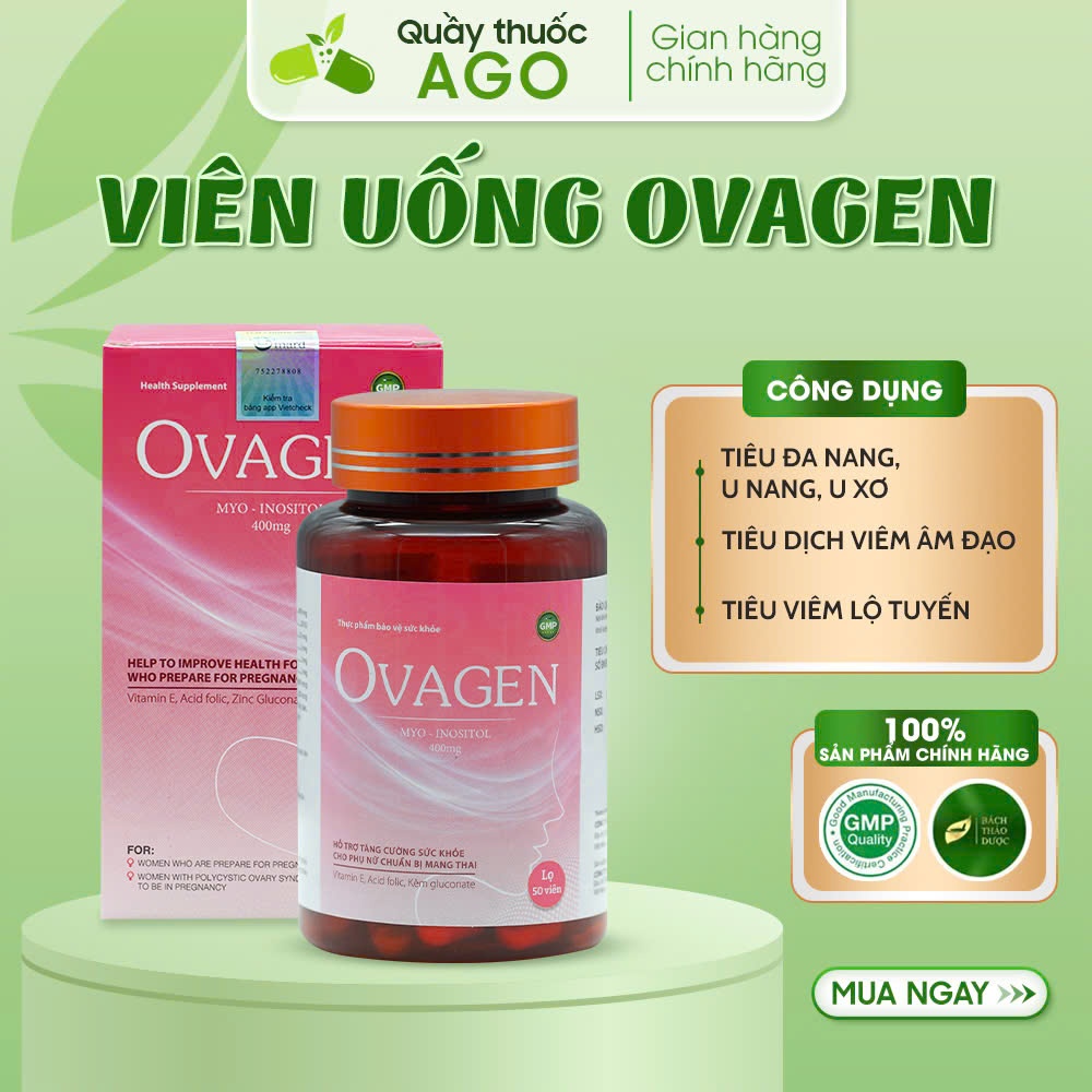 Ovagen Pills Pepper cysts, treat inflammation, relieve inflammation and ...